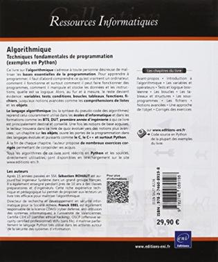 Algorithmique - Techniques fondamentales de programmation - Exemples en Python (nombreux ...